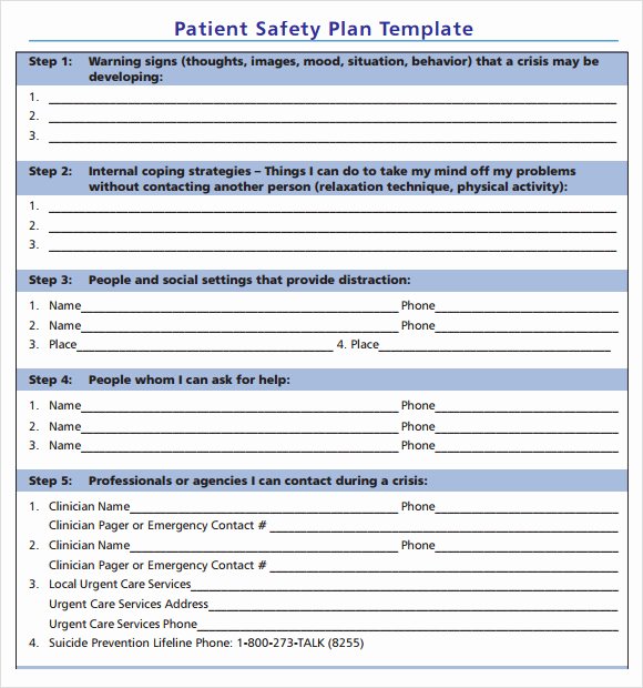 Crisis Prevention Plan Template