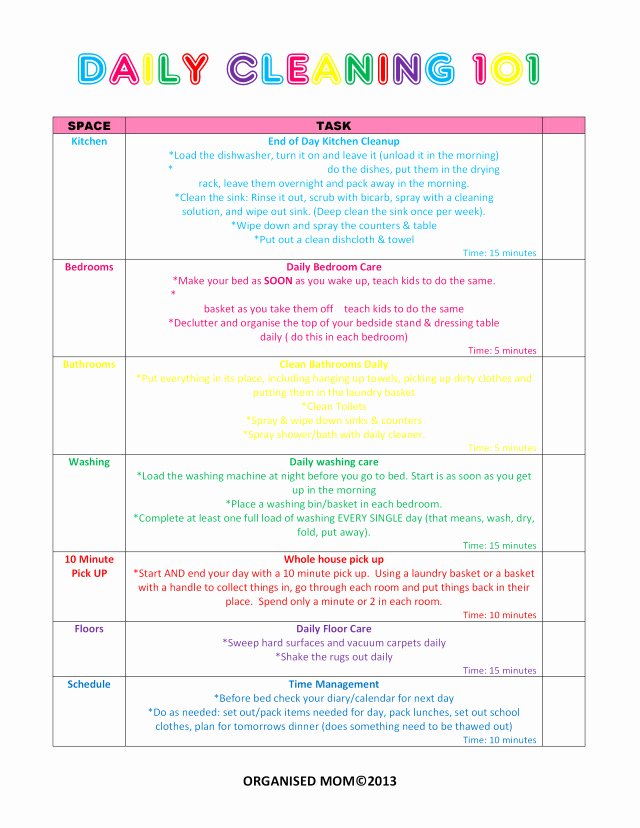 35 Daycare Cleaning Checklist Templates Hamiltonplastering