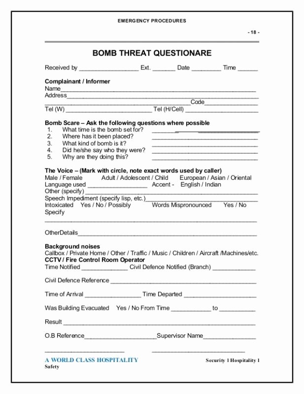 Printable Daycare Emergency Preparedness Plan Template