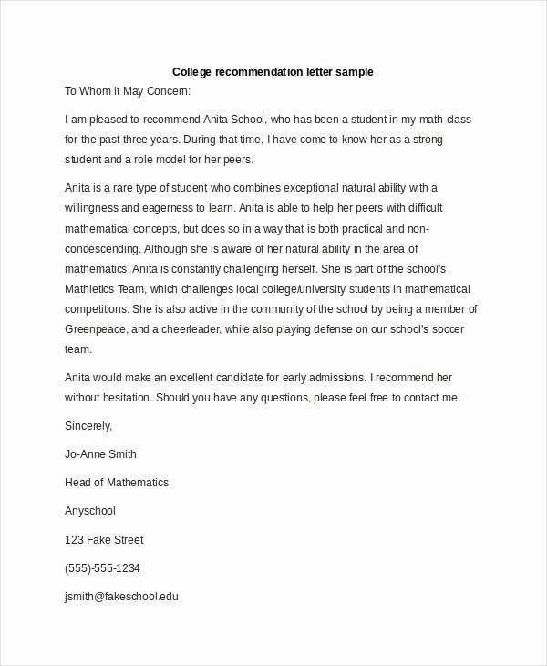 30 Fake Letter Of Recommendation Hamiltonplastering