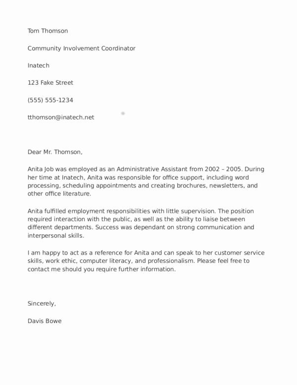 30 Fake Letter Of Recommendation Hamiltonplastering