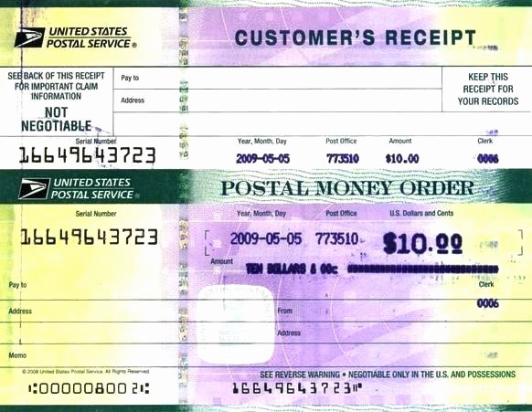 Printable Fake Money Order Template
