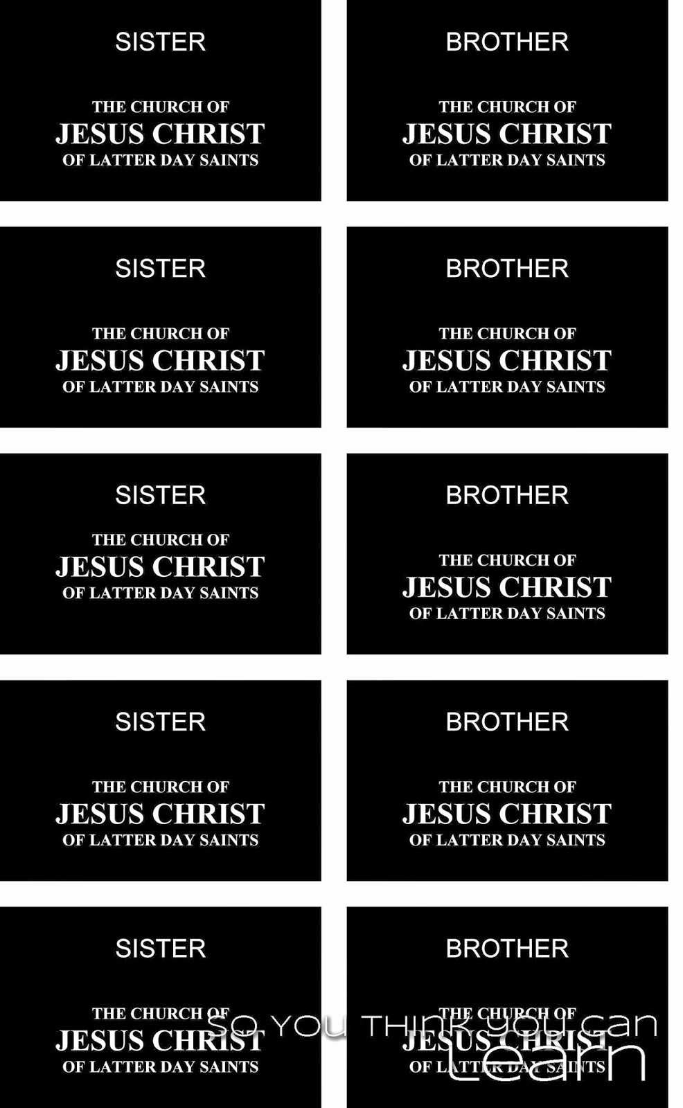 35 Lds Missionary Tag Template Hamiltonplastering