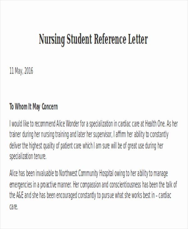 30 Nursing Student Recommendation Letter Hamiltonplastering 30 Nursing Student Recommendation Letter Hamiltonplastering