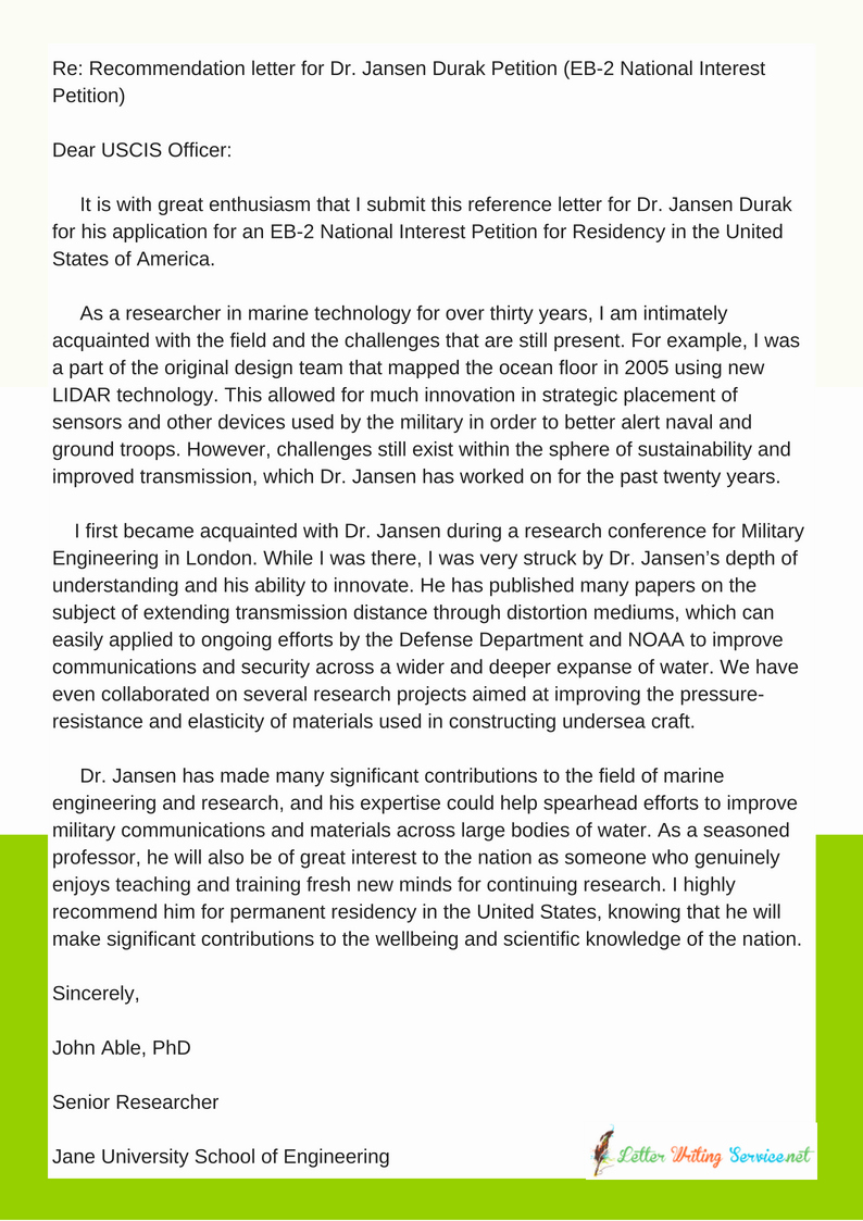30 O1 Visa Recommendation Letter Sample Hamiltonplastering 30 O1 Visa Recommendation Letter Sample Hamiltonplastering