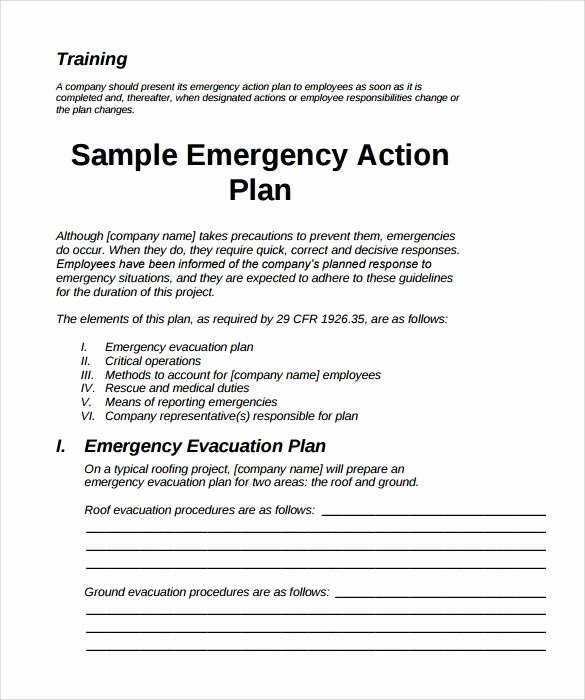 40 Osha Emergency Action Plan Template Hamiltonplastering