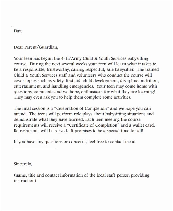 30 Recommendation Letter For Nanny Hamiltonplastering