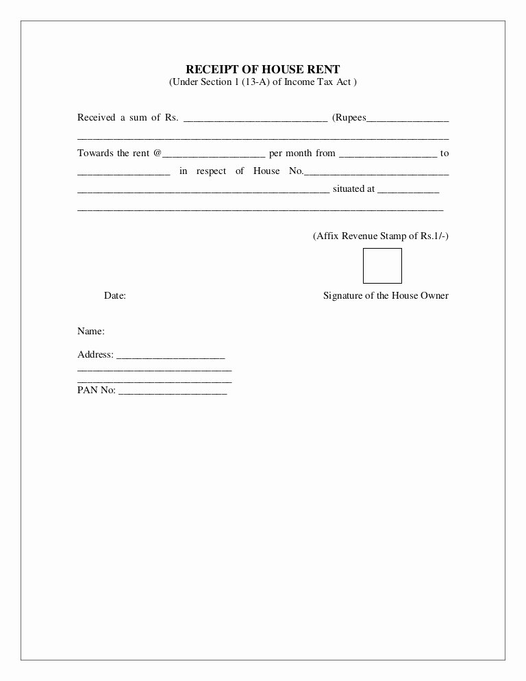 35 Rent Receipt Filled Out Hamiltonplastering