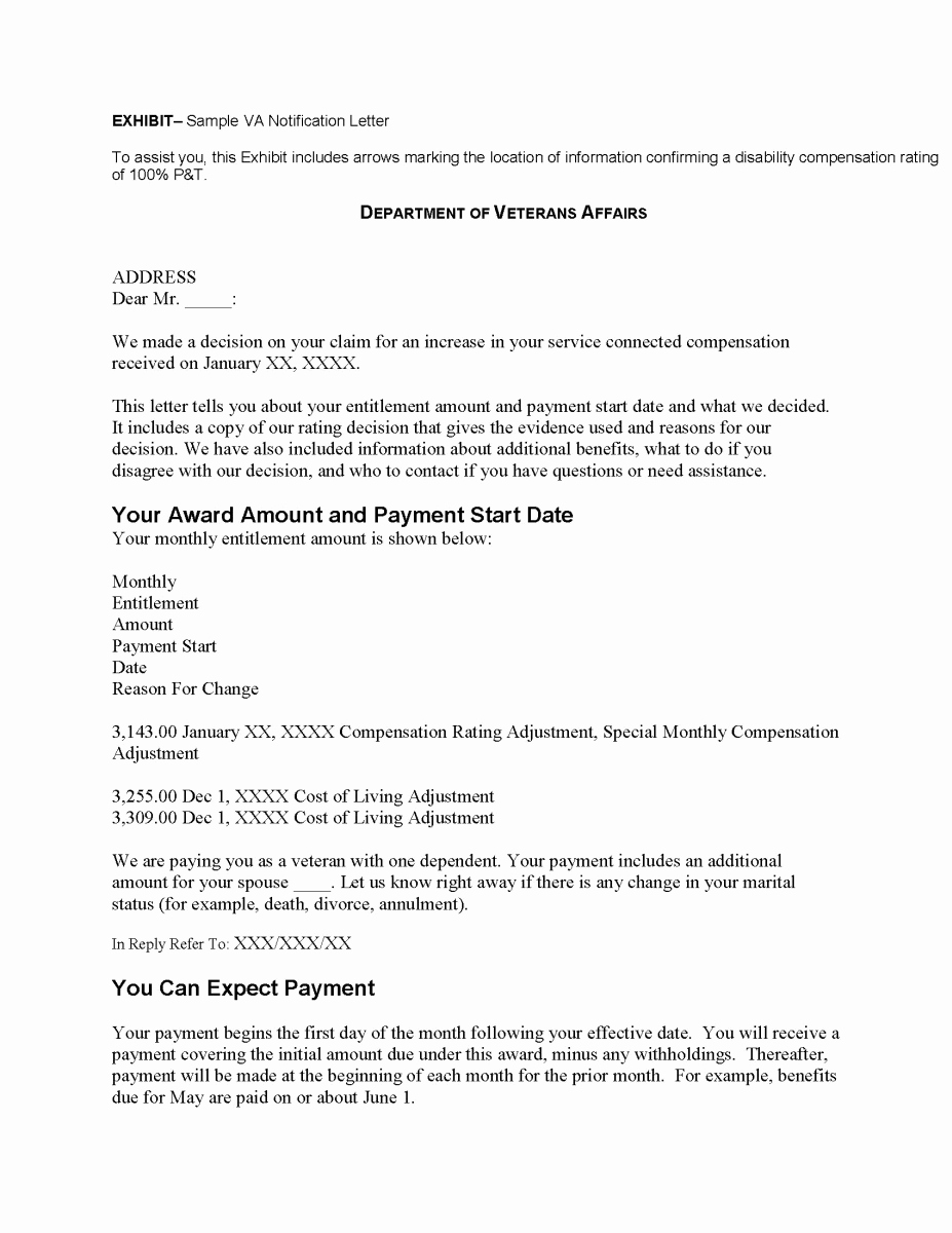 35 Sample Letter To Va For Disability Hamiltonplastering