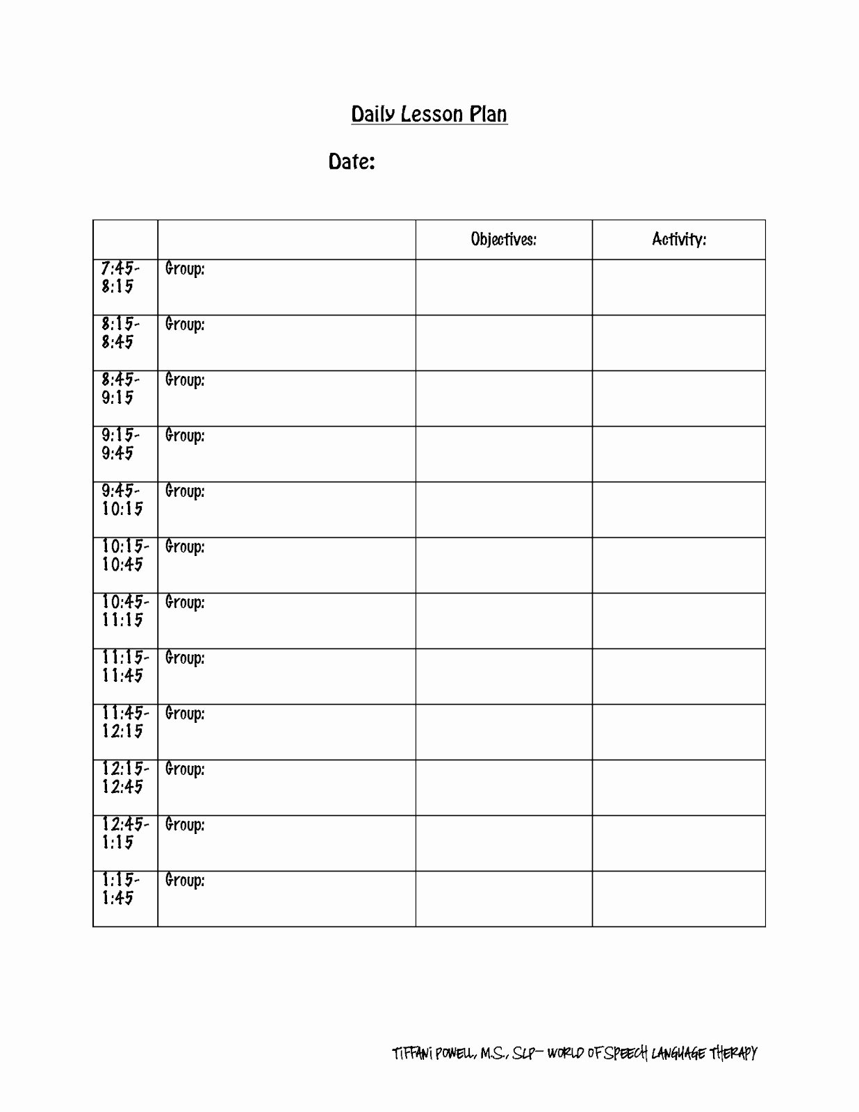 30 Slp Lesson Plan Template Hamiltonplastering