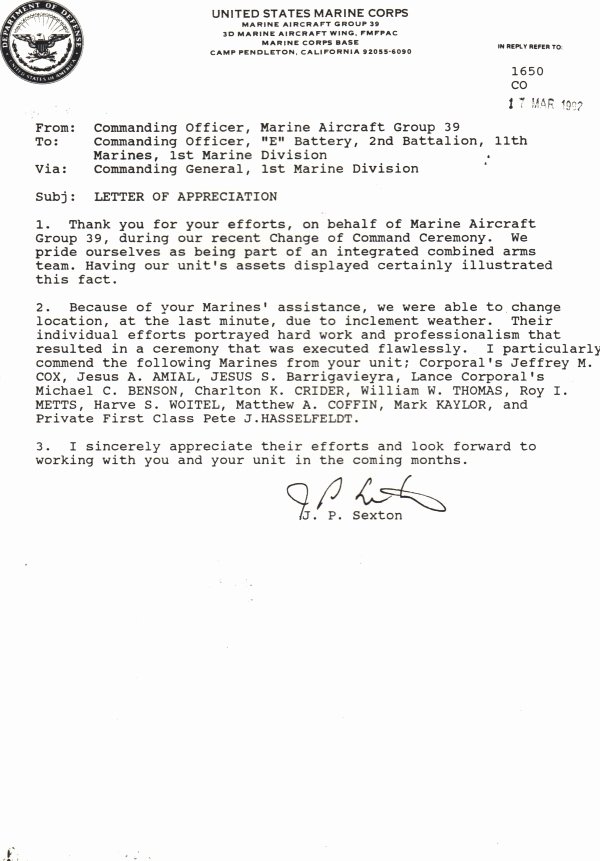 30 Usmc Letter Of Recommendation Hamiltonplastering