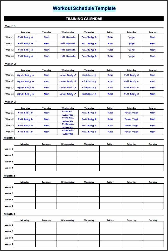 40 Workout Plan Template Pdf Hamiltonplastering